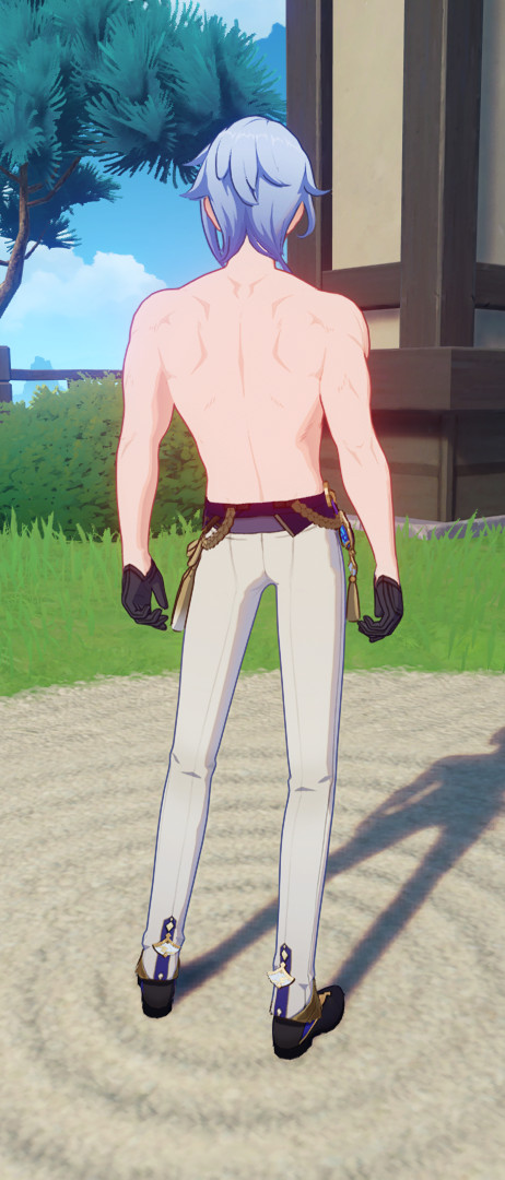 Shirtless Ayato Armor Toggle (updated) Mod for Genshin Impact | GI Mods