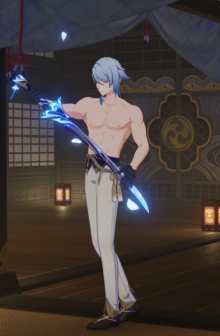 Shirtless Ayato Armor Toggle (updated) Mod for Genshin Impact | GI Mods