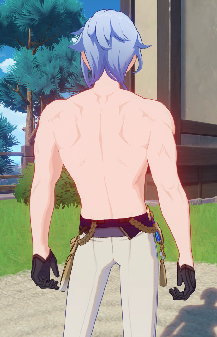 Shirtless Ayato Armor Toggle (updated) Mod for Genshin Impact | GI Mods