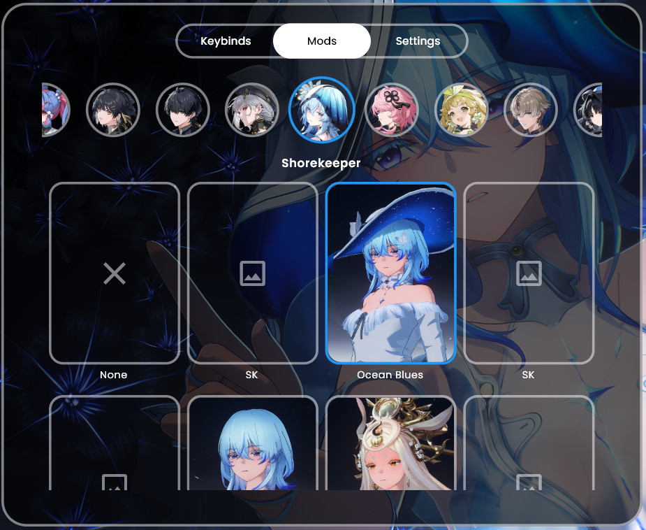 No Reload Mod Manager (Mod Selection) Mod for Wuthering Waves | WuWa Mods