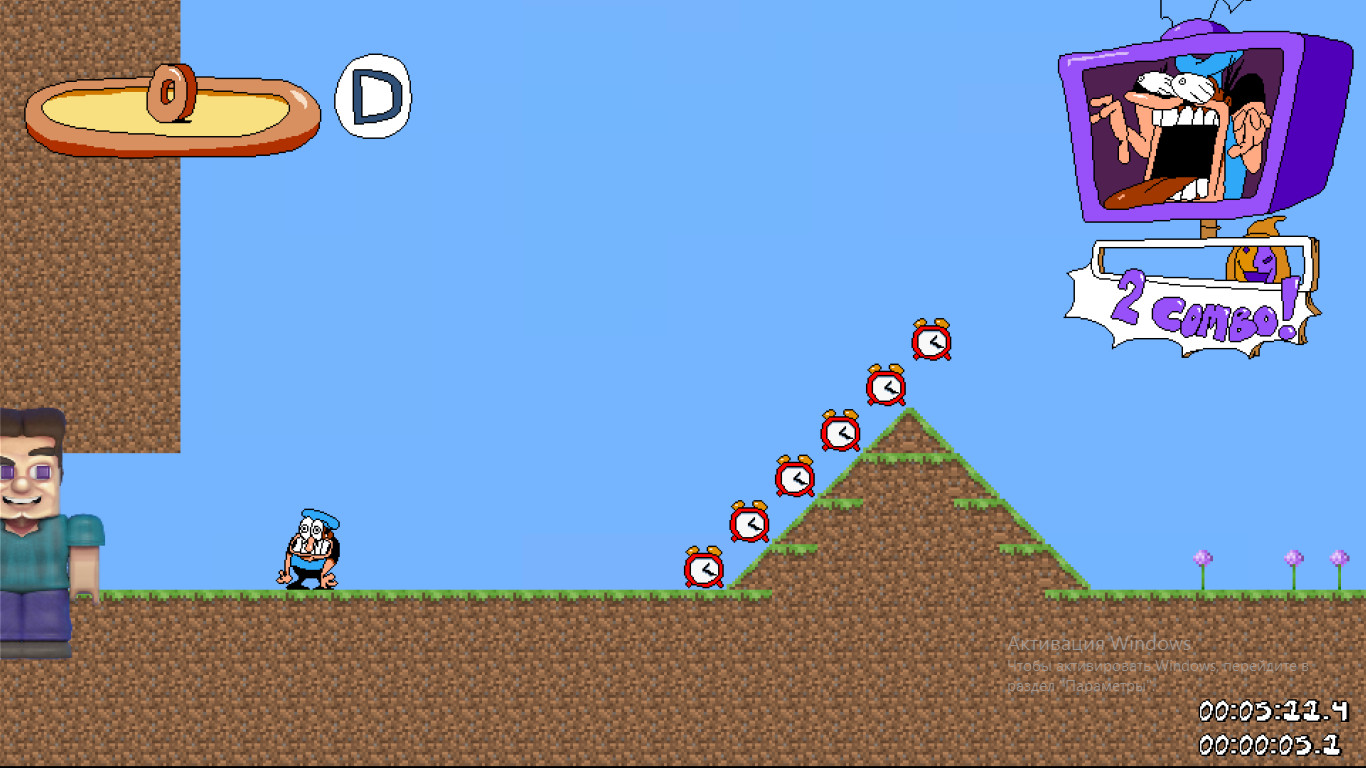 grotesque steve tower Mod for Pizza Tower | PT Mods