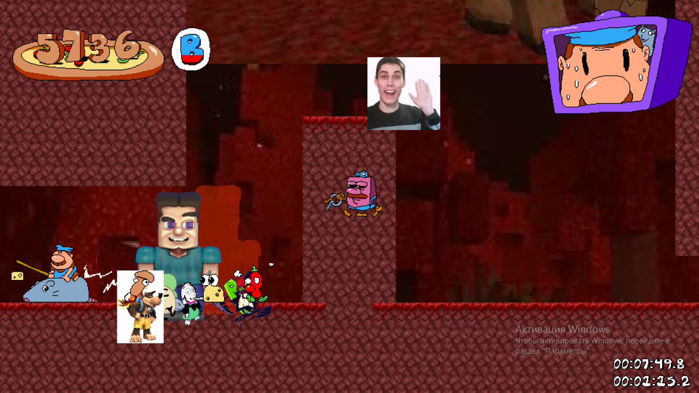 grotesque steve tower Mod for Pizza Tower | PT Mods