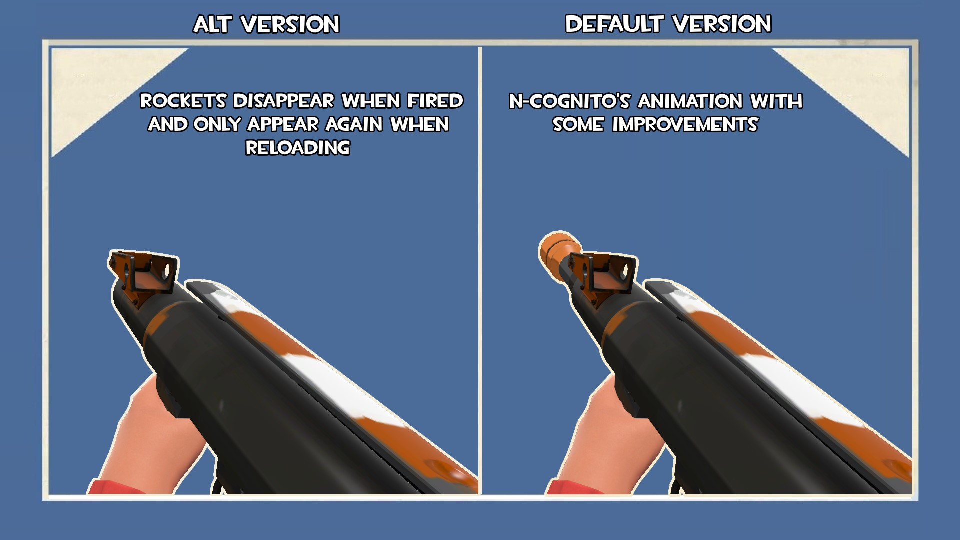 Unique Beta Rocket Launcher Revival++ Mod for Team Fortress 2 | TF2 Mods