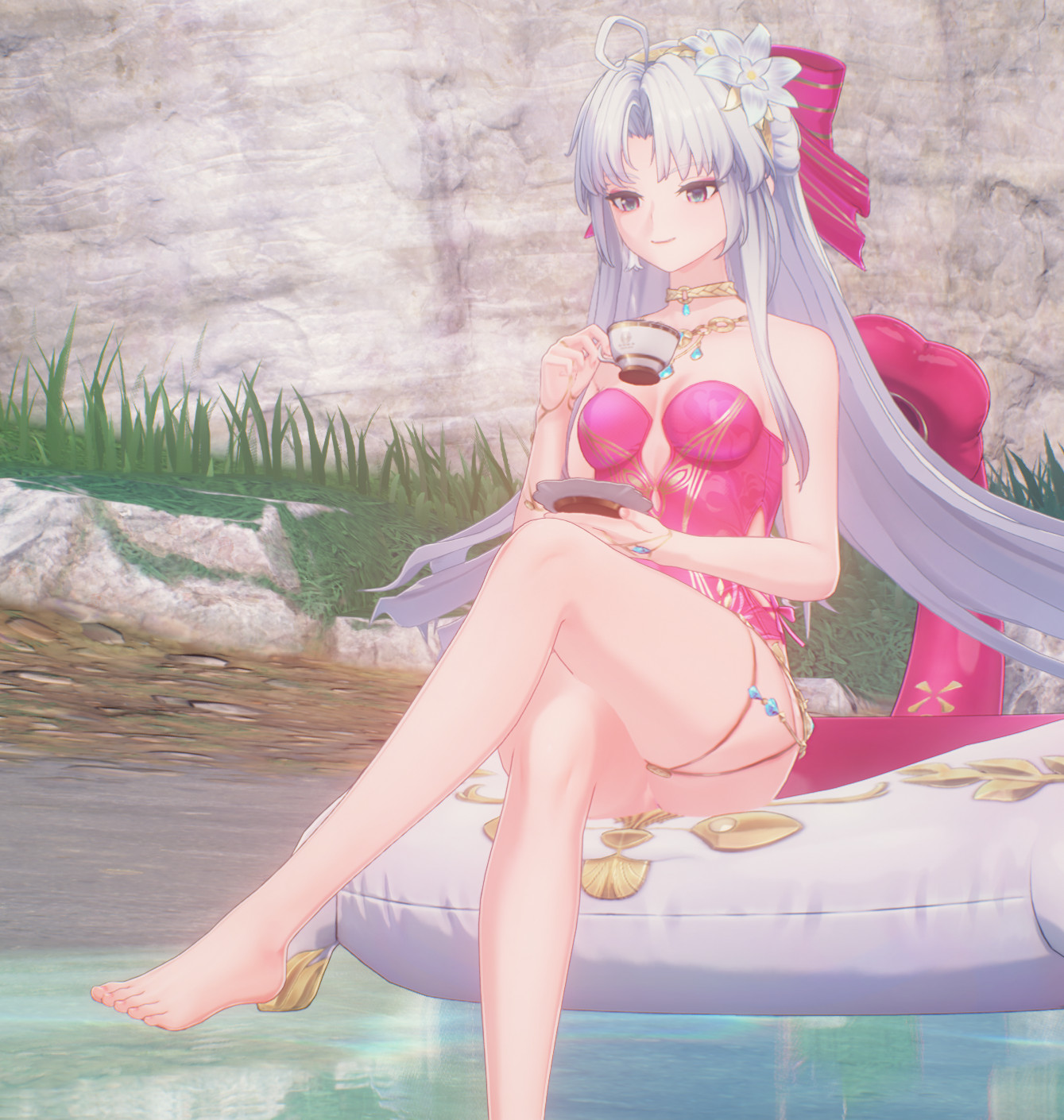 Carlotta Swimsuit Toggle - barefoot + no cloth Mod for Wuthering Waves | WuWa Mods