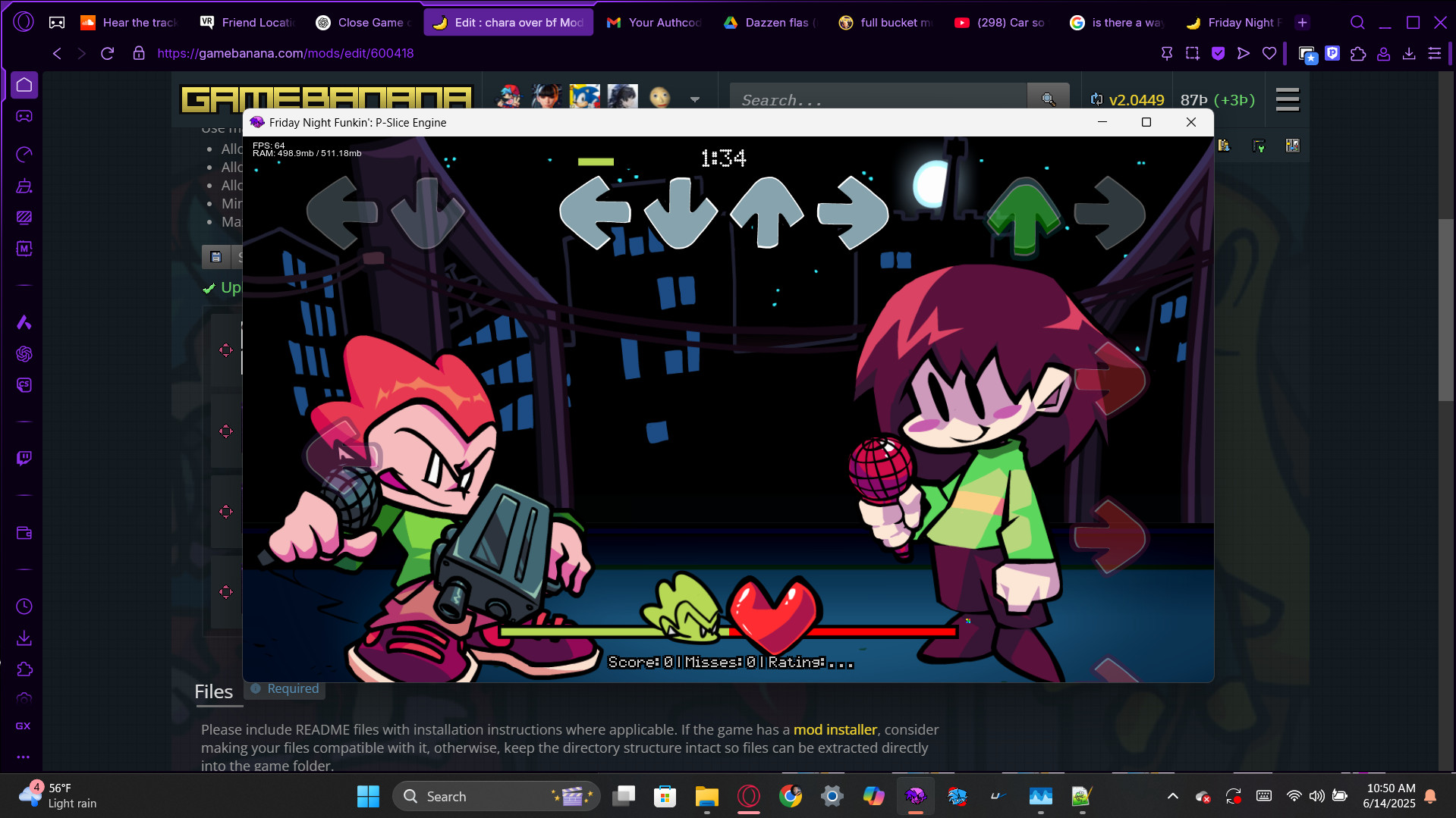 chara over bf Mod for Friday Night Funkin' | FNF Mods