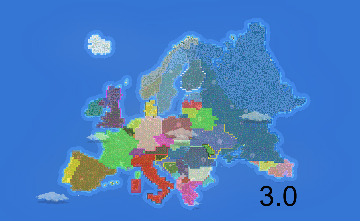 map of europe simplified (on Russian) Mod for WorldBox | WorldBox Mods