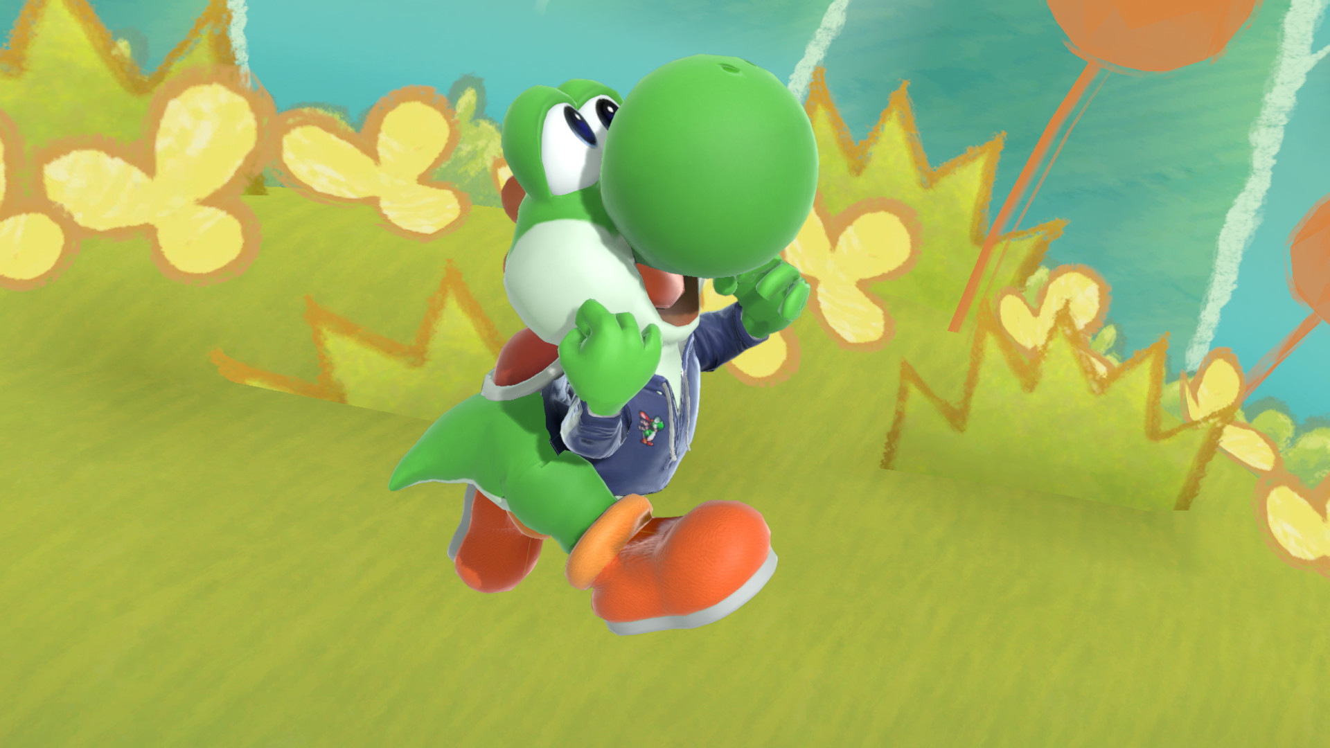 Yoshi's Island Hoodie Yoshi Mod for Super Smash Bros. Ultimate | SSBU Mods
