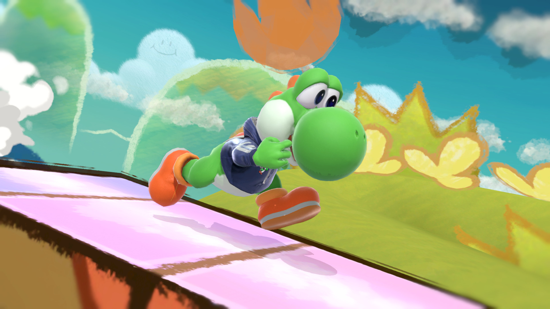 Yoshi's Island Hoodie Yoshi Mod for Super Smash Bros. Ultimate | SSBU Mods