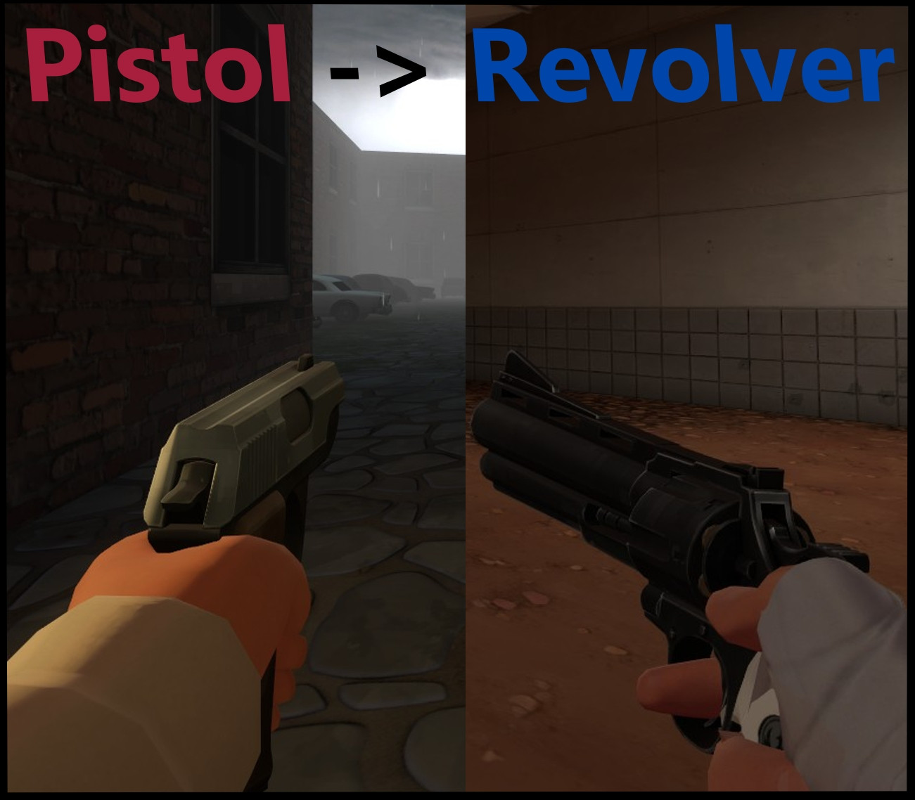 Revolver over Pistol Mod for Team Fortress 2 Classic | TF2Classic Mods