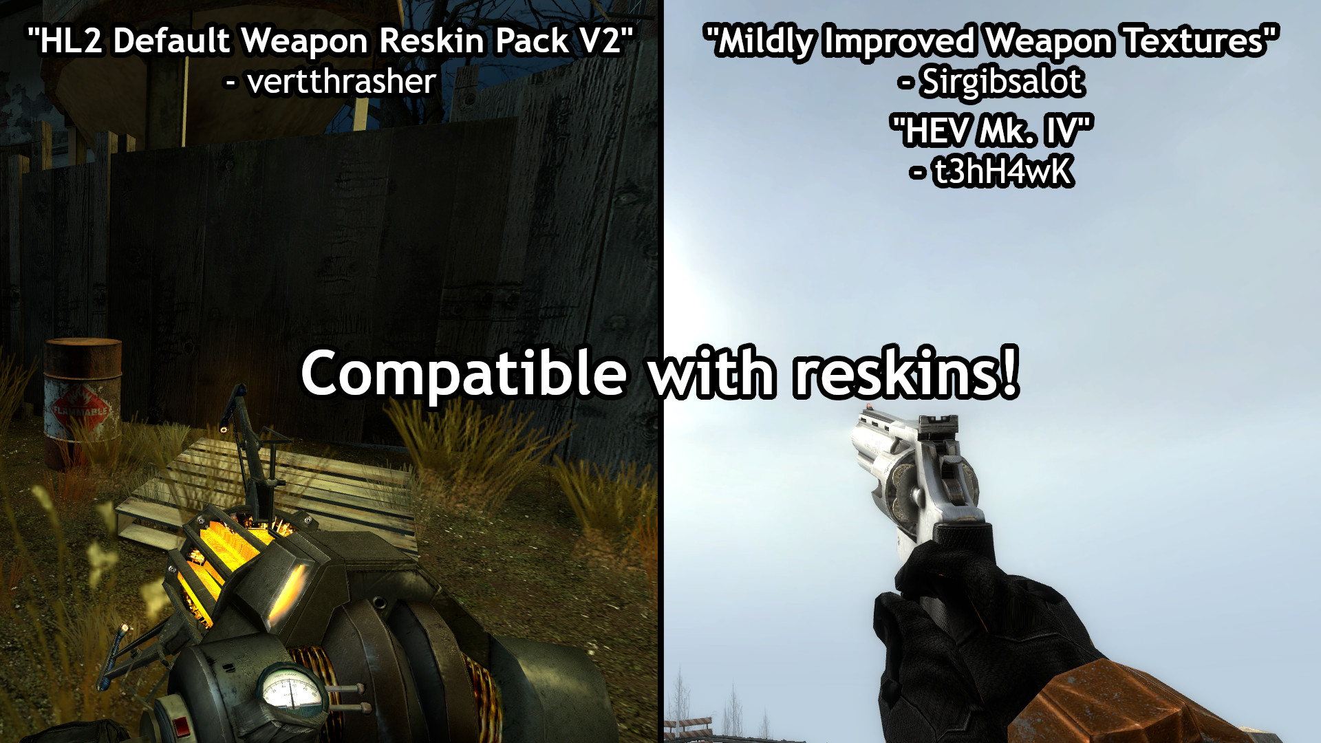 "Default HL2 Weapons Reanimations" (Port) Mod for Half-Life 2 | HL2 Mods