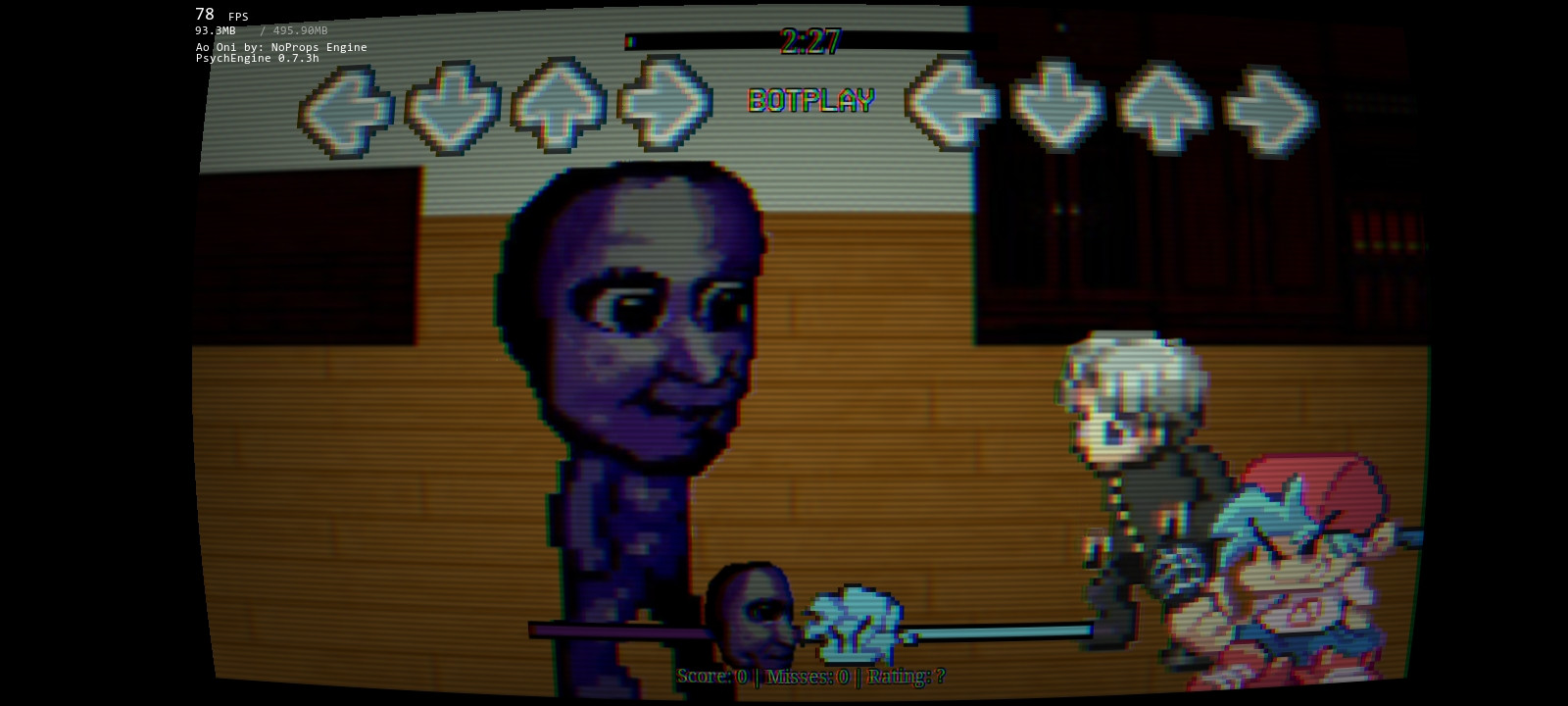 Vs ao oni but in original game Mod for Friday Night Funkin' | FNF Mods
