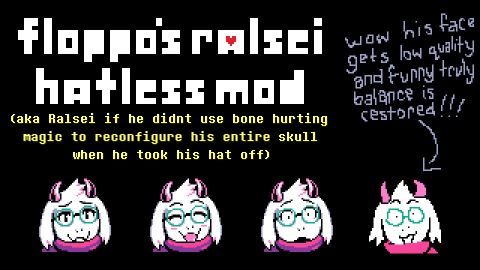 Floppo's Ralsei Hatless Mod Mod for Deltarune | DR Mods