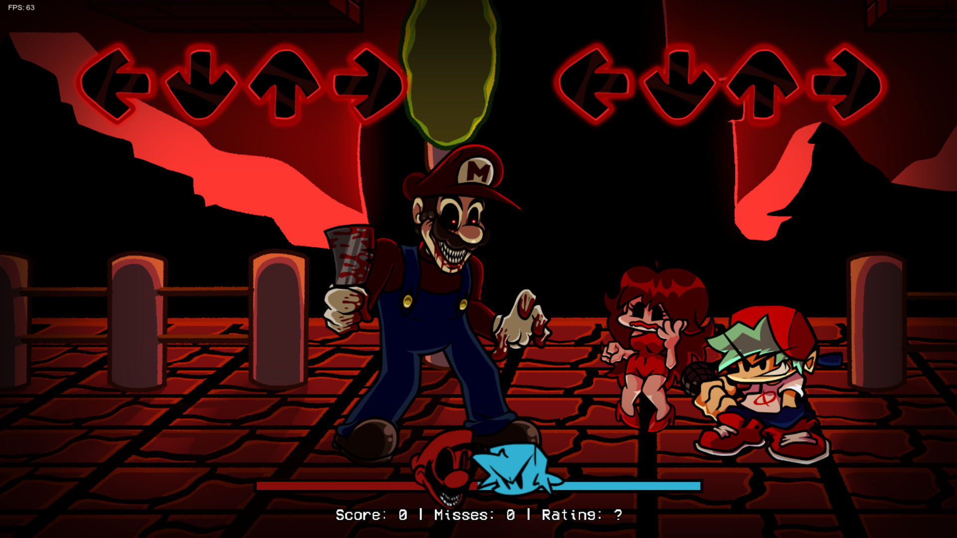 Mario Madness V1 But V2 Artstyle Mod for Friday Night Funkin' | FNF Mods