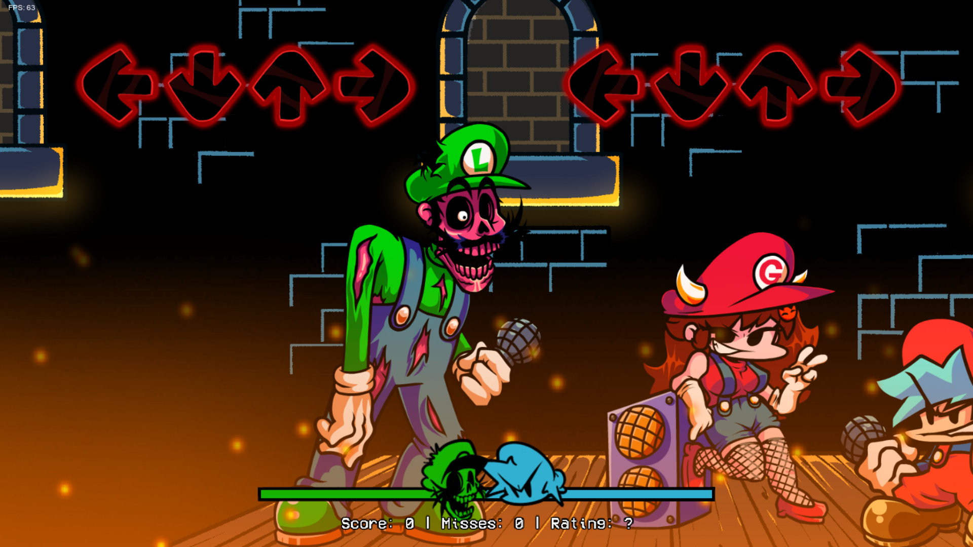 Mario Madness V1 But V2 Artstyle Mod for Friday Night Funkin' | FNF Mods