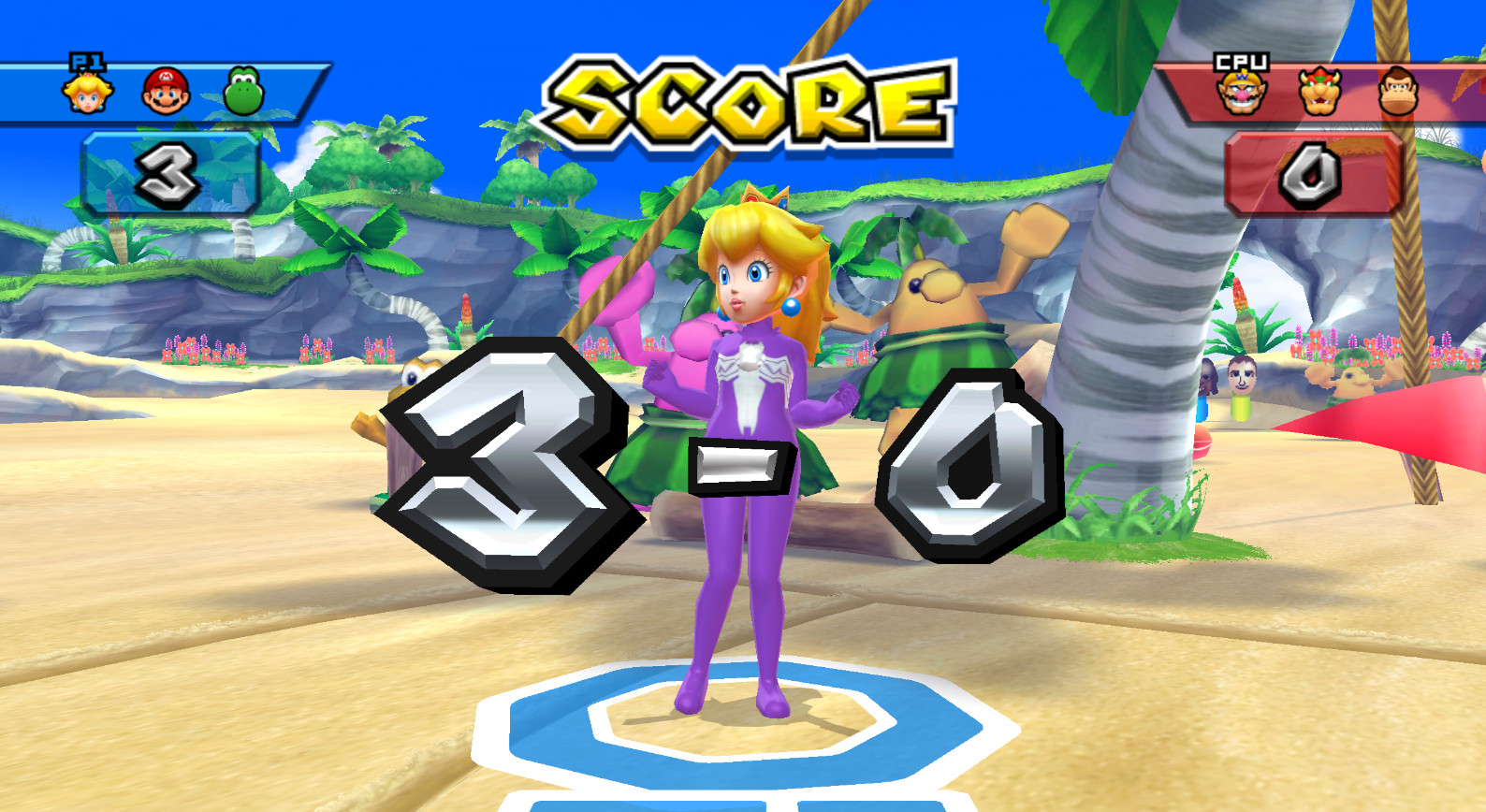 Purple Symbiote Peach (Web of Shadows) Mod for Mario Sports Mix | MSM Mods
