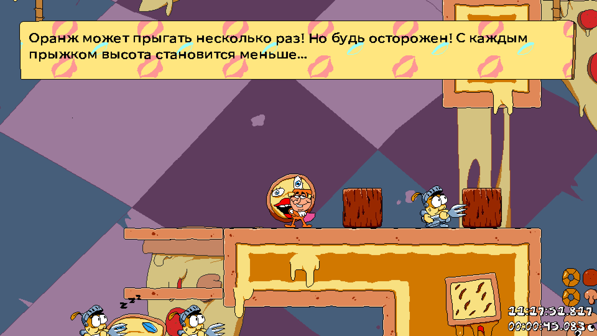 The Orange Side Update улучшенный русификатор Mod for Pizza Tower | PT Mods