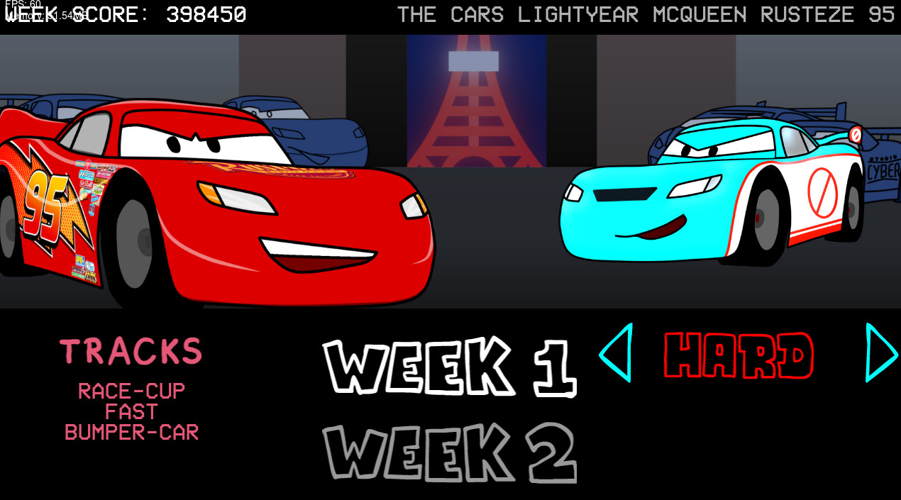 Funkin' Road:Vs McQueen Mod for Friday Night Funkin' | FNF Mods