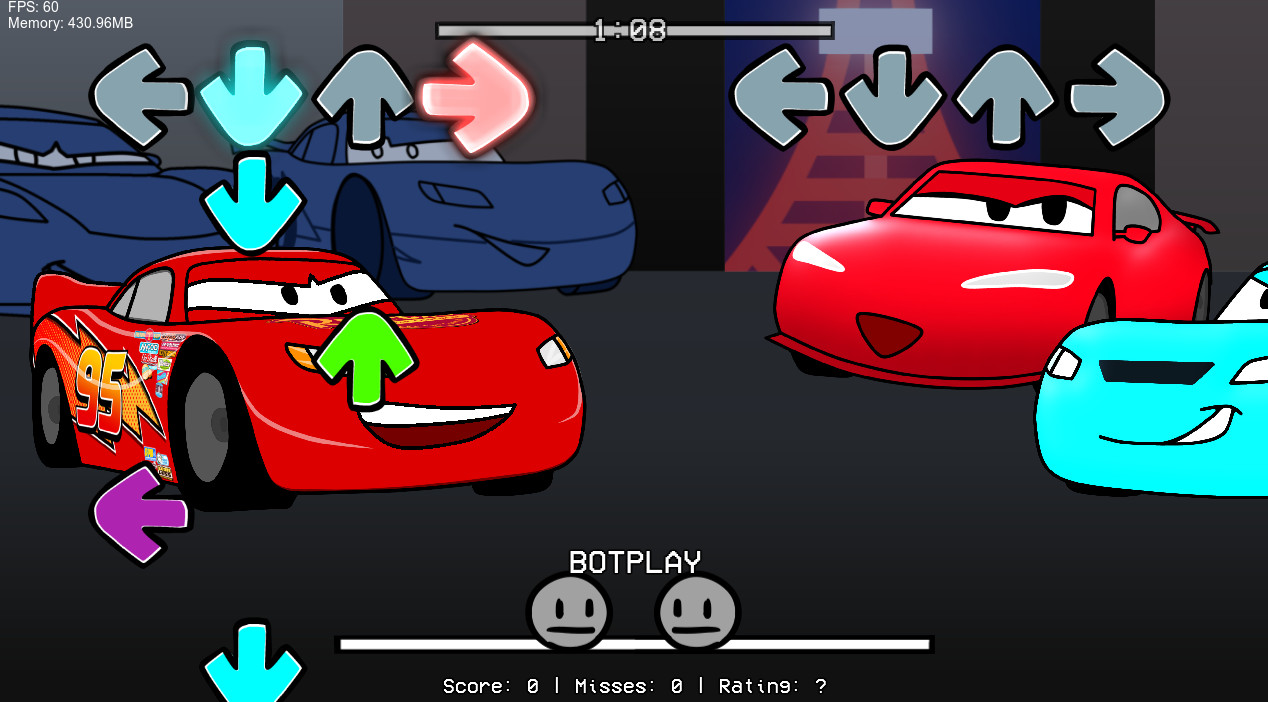 Funkin' Road:Vs McQueen Mod for Friday Night Funkin' | FNF Mods