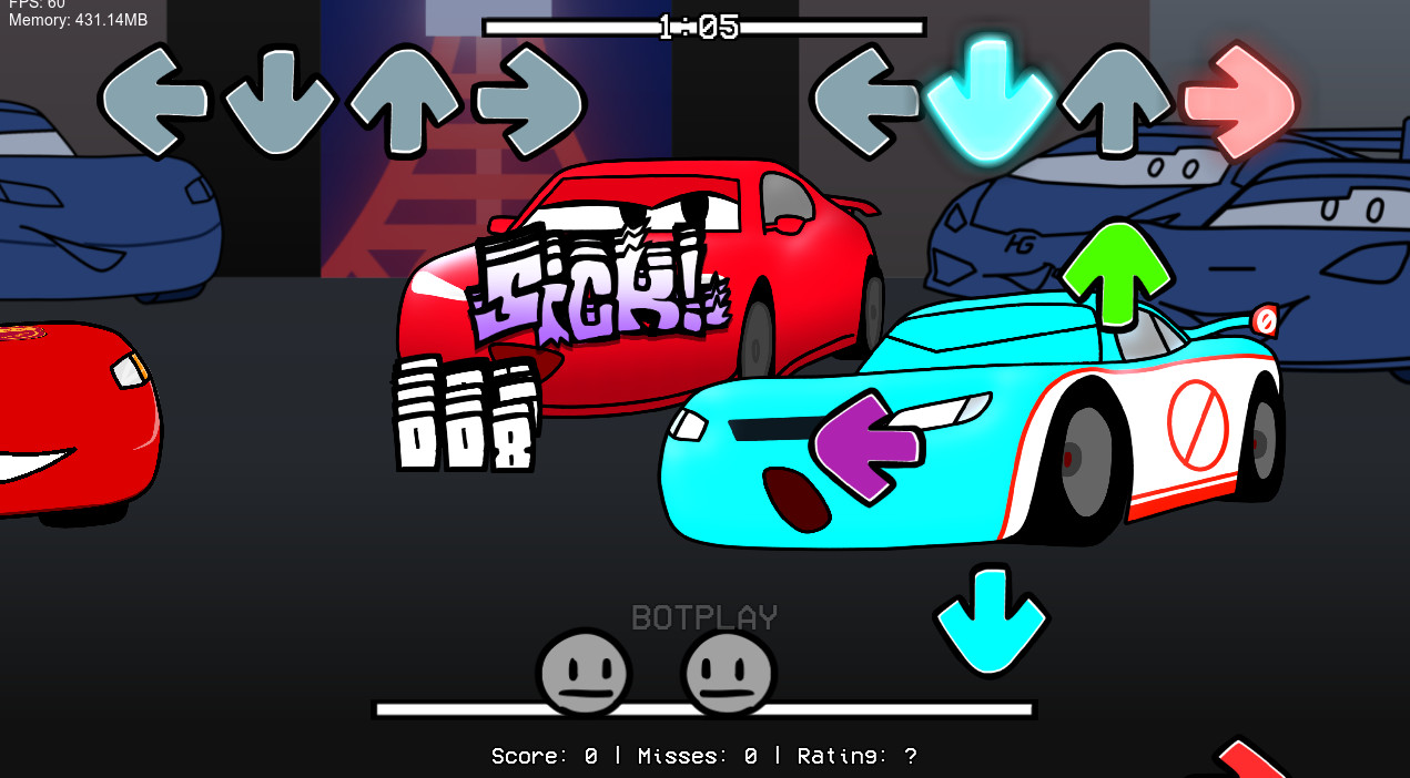 Funkin' Road:Vs McQueen Mod for Friday Night Funkin' | FNF Mods