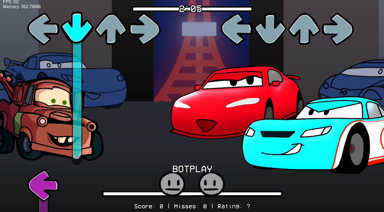 Funkin' Road:Vs McQueen Mod for Friday Night Funkin' | FNF Mods