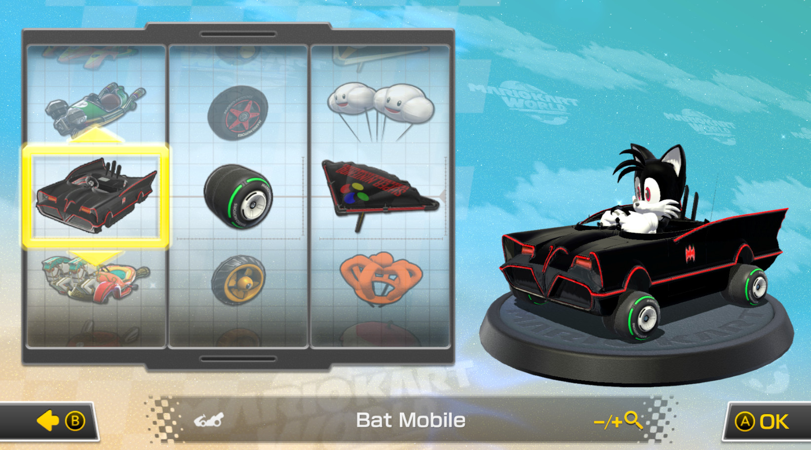 Bat Mobile 1966 UI Mod for Mario Kart 8 Deluxe | MK8D Mods