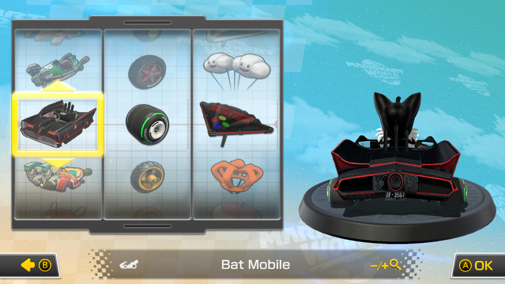 Bat Mobile 1966 UI Mod for Mario Kart 8 Deluxe | MK8D Mods