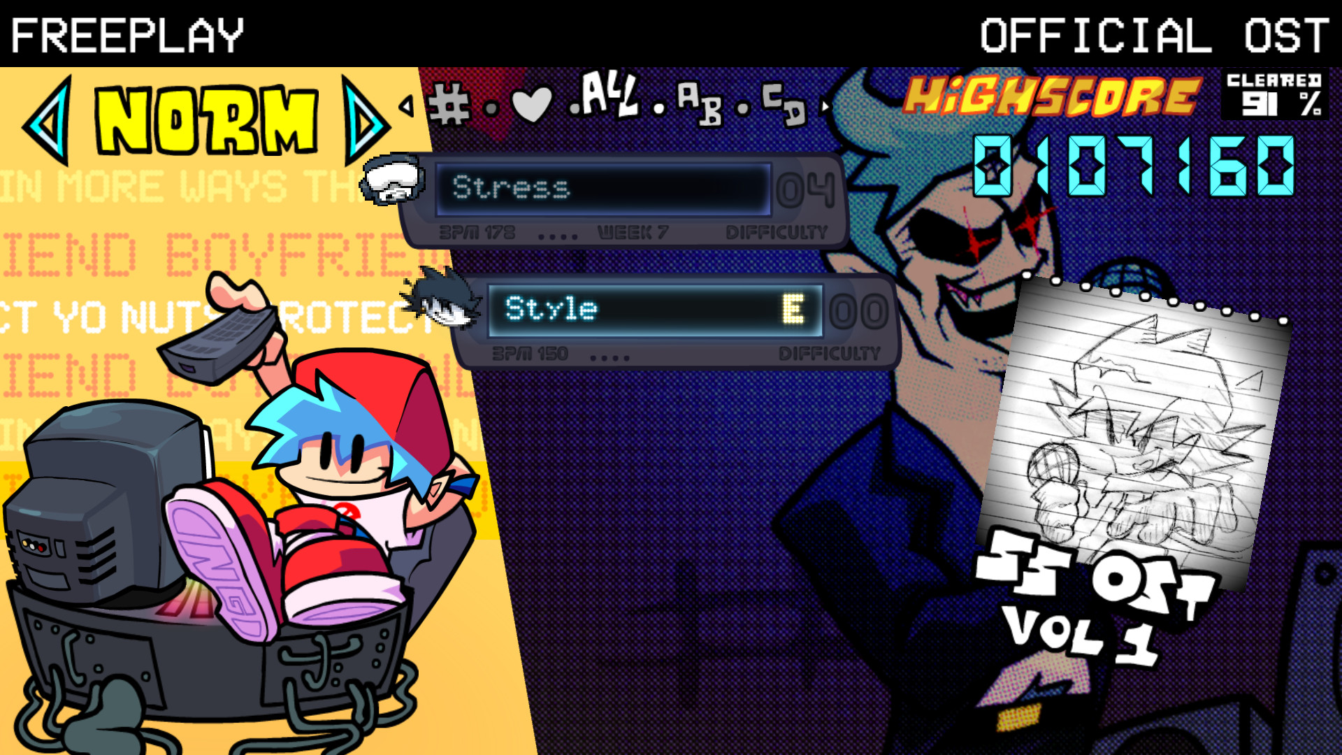 VS SERGIOSTYLE RESERGIED [V-SLICE ONE-SHOT MOD] Mod for Friday Night ...