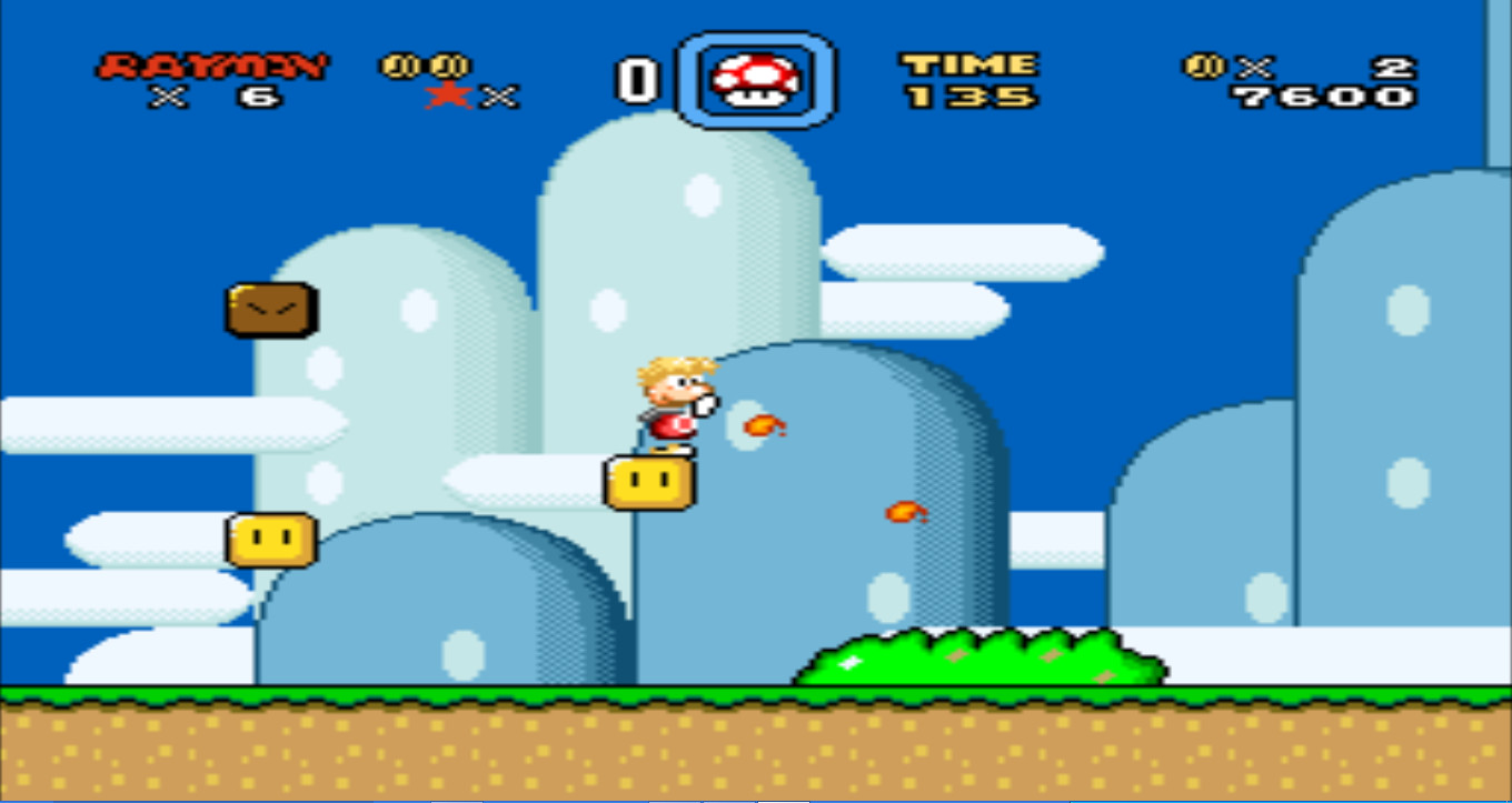Rayman in SMW Mod for Super Mario World | SMW Mods