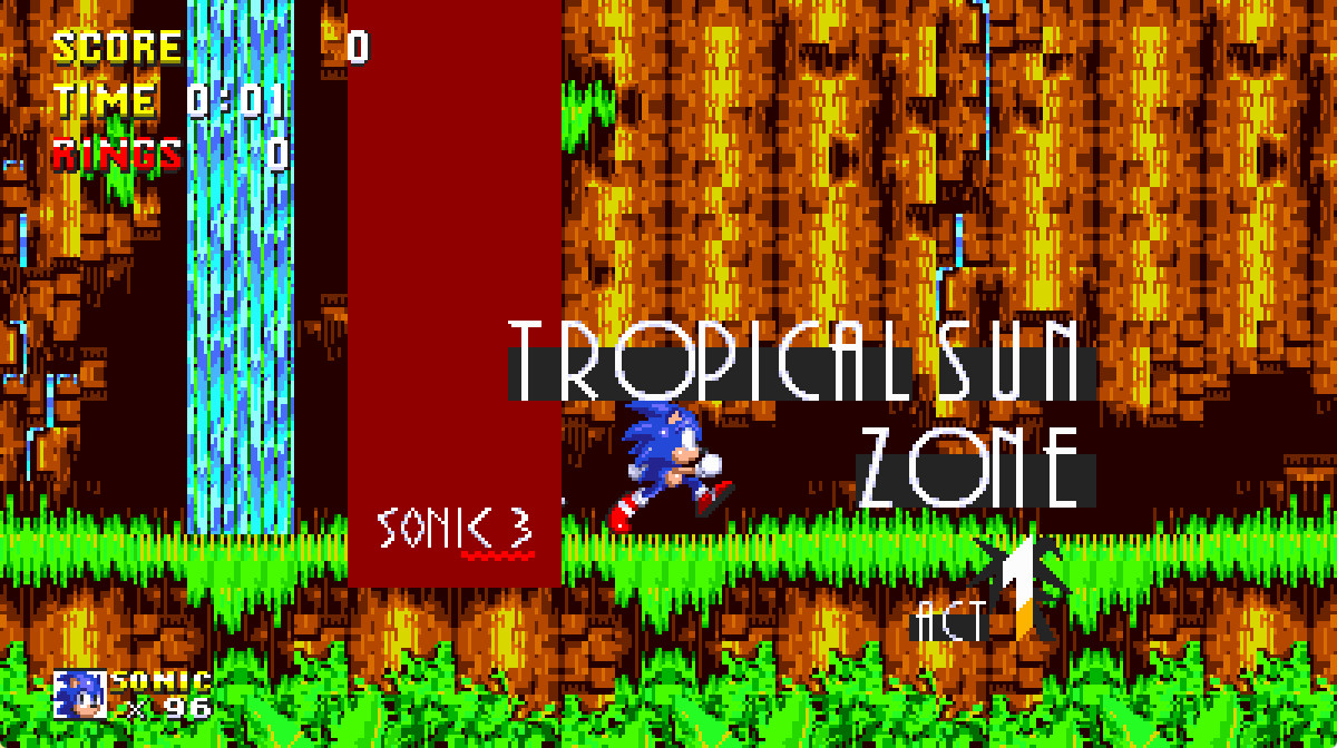 Tropical Sun Title Card (Over Angel Island Zone) Mod for Sonic 3 A.I.R ...