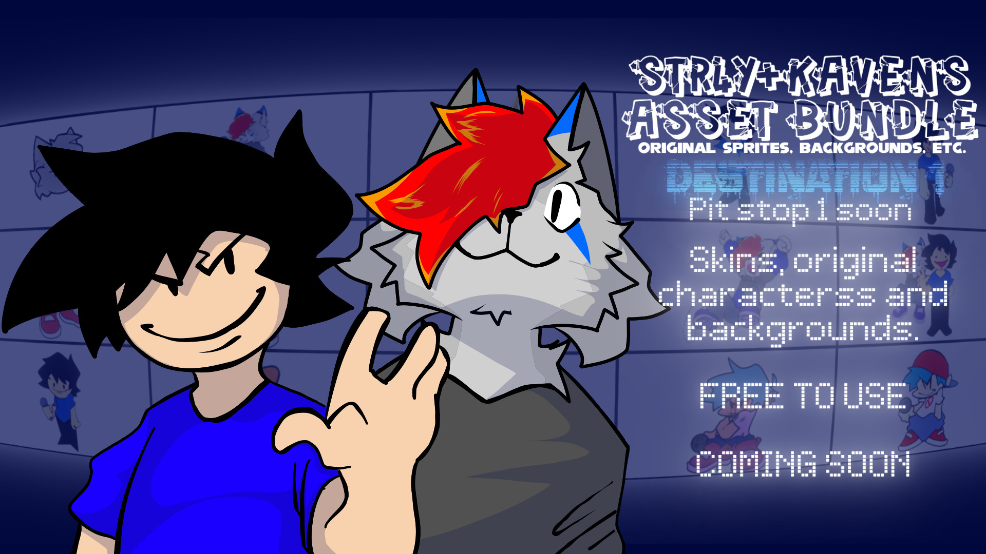 STR4Y+Kavens ASSET BUNDLE Mod for Friday Night Funkin' | FNF Mods