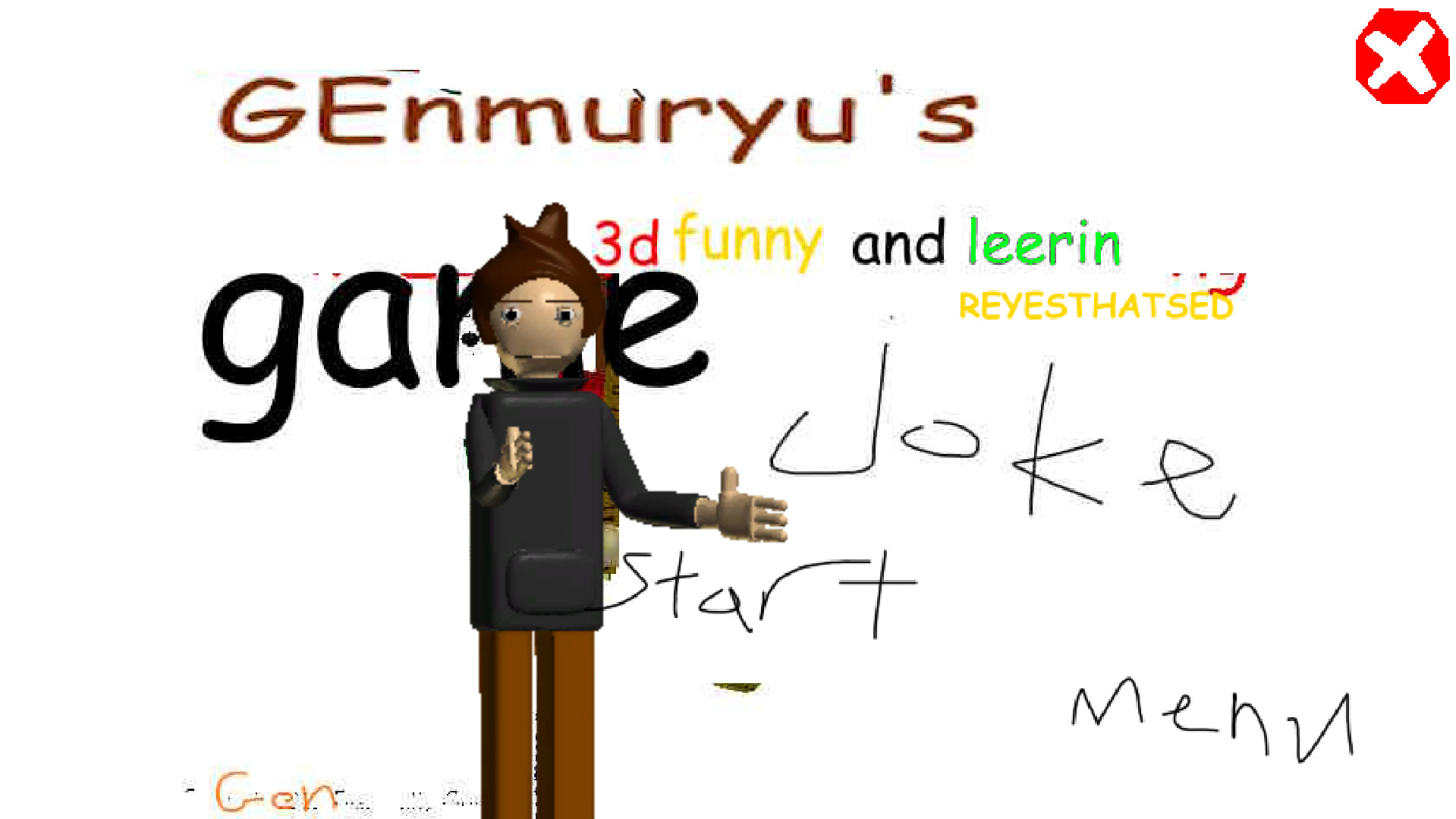 GENMURYU'S 3D FUNNY AND ELAERNIN GA ME REYESTGHTAS Mod for Baldi's ...