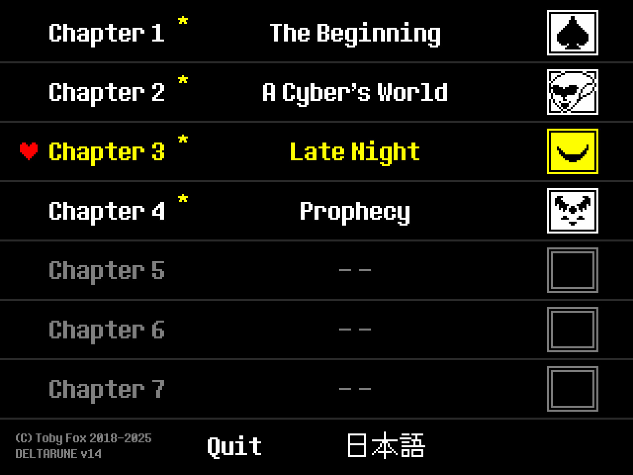 Consistent Chapter Icons Mod for Deltarune | DR Mods