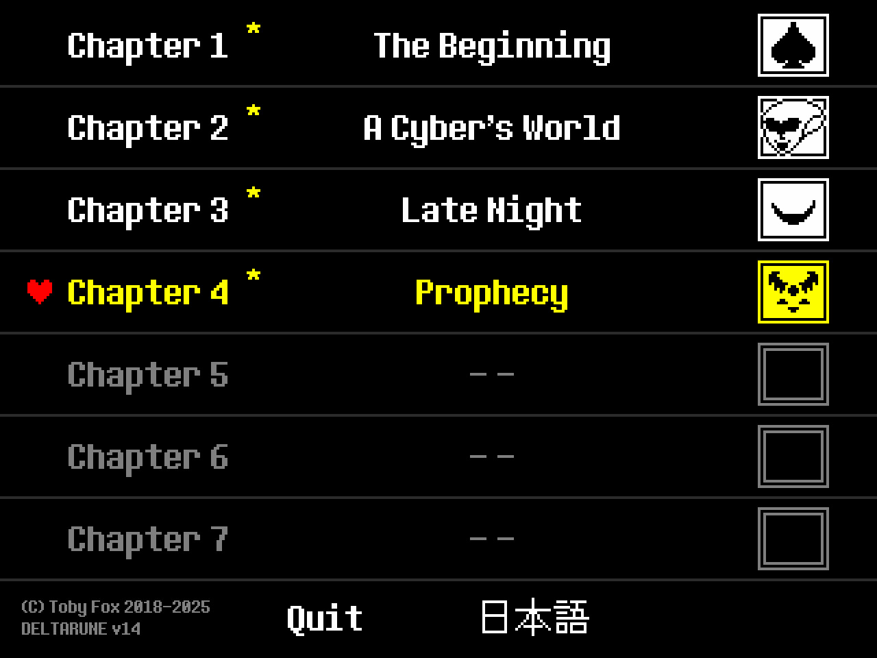 Consistent Chapter Icons Mod for Deltarune | DR Mods