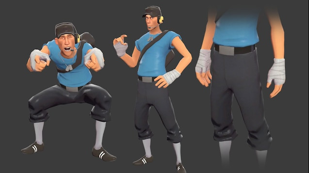 BLU Scout pants + cosmetics (Casual fix) Mod for Team Fortress 2 | TF2 Mods
