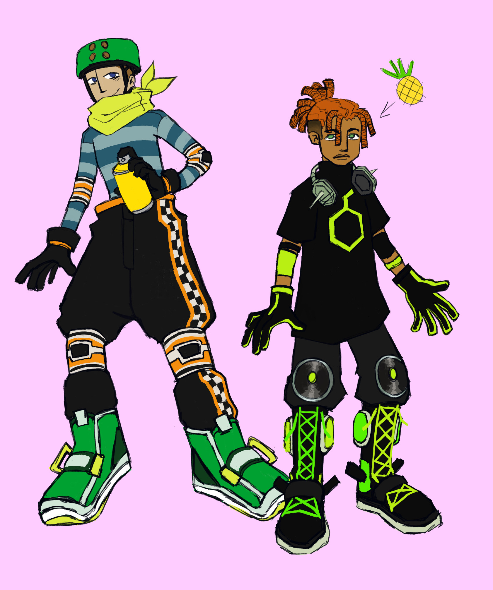 Young Felix and DJ Cyber Mod for Bomb Rush Cyberfunk | BRC Mods