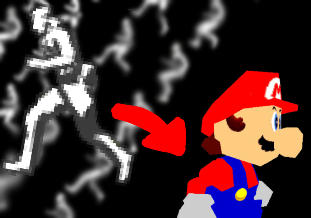 Mario runs during loading. Mod for Metal Gear Solid: Snake Eater 3D ...