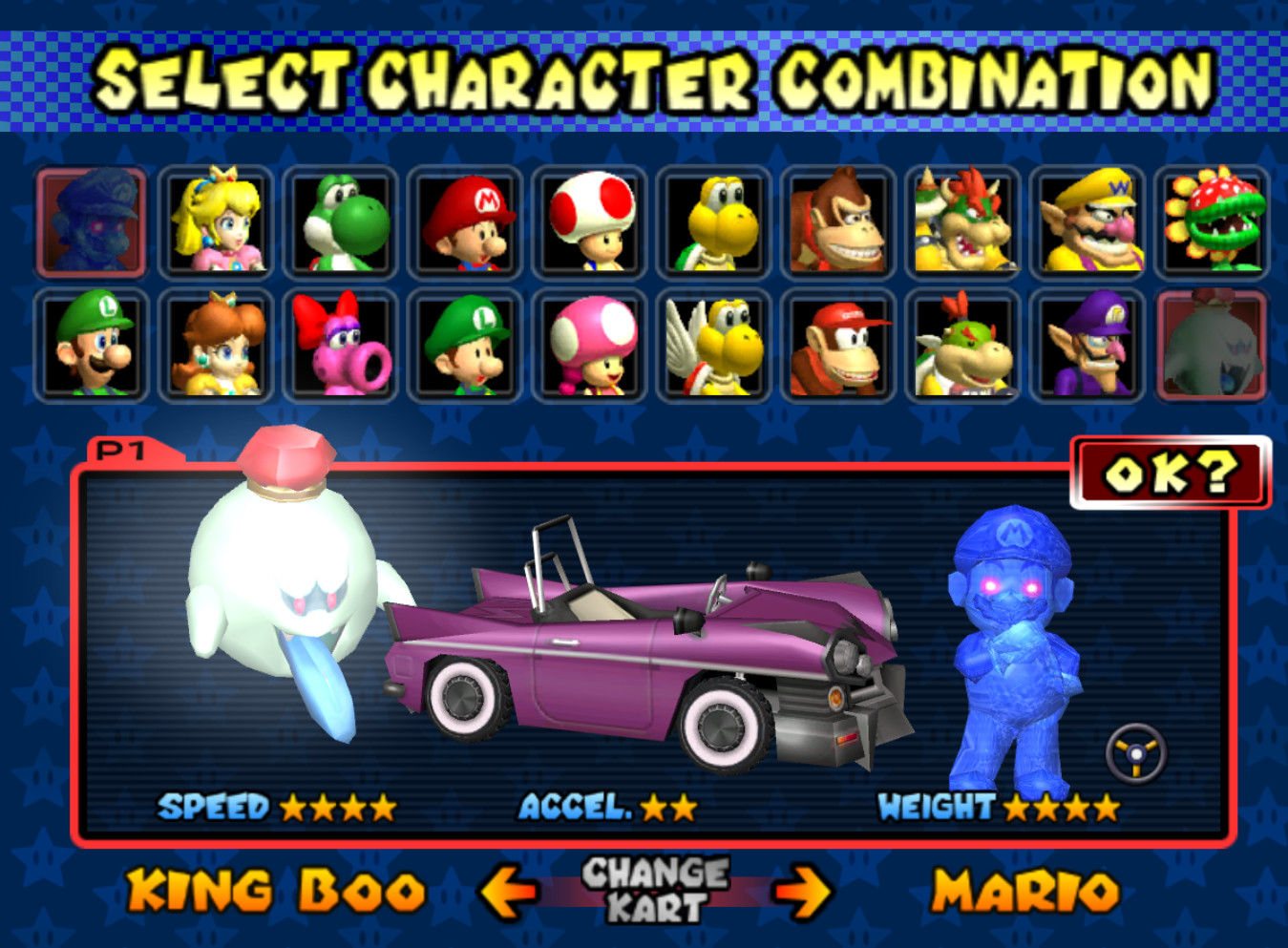 Shadow Mario & LM1 King Boo Mod for Mario Kart: Double Dash!! | MKDD Mods