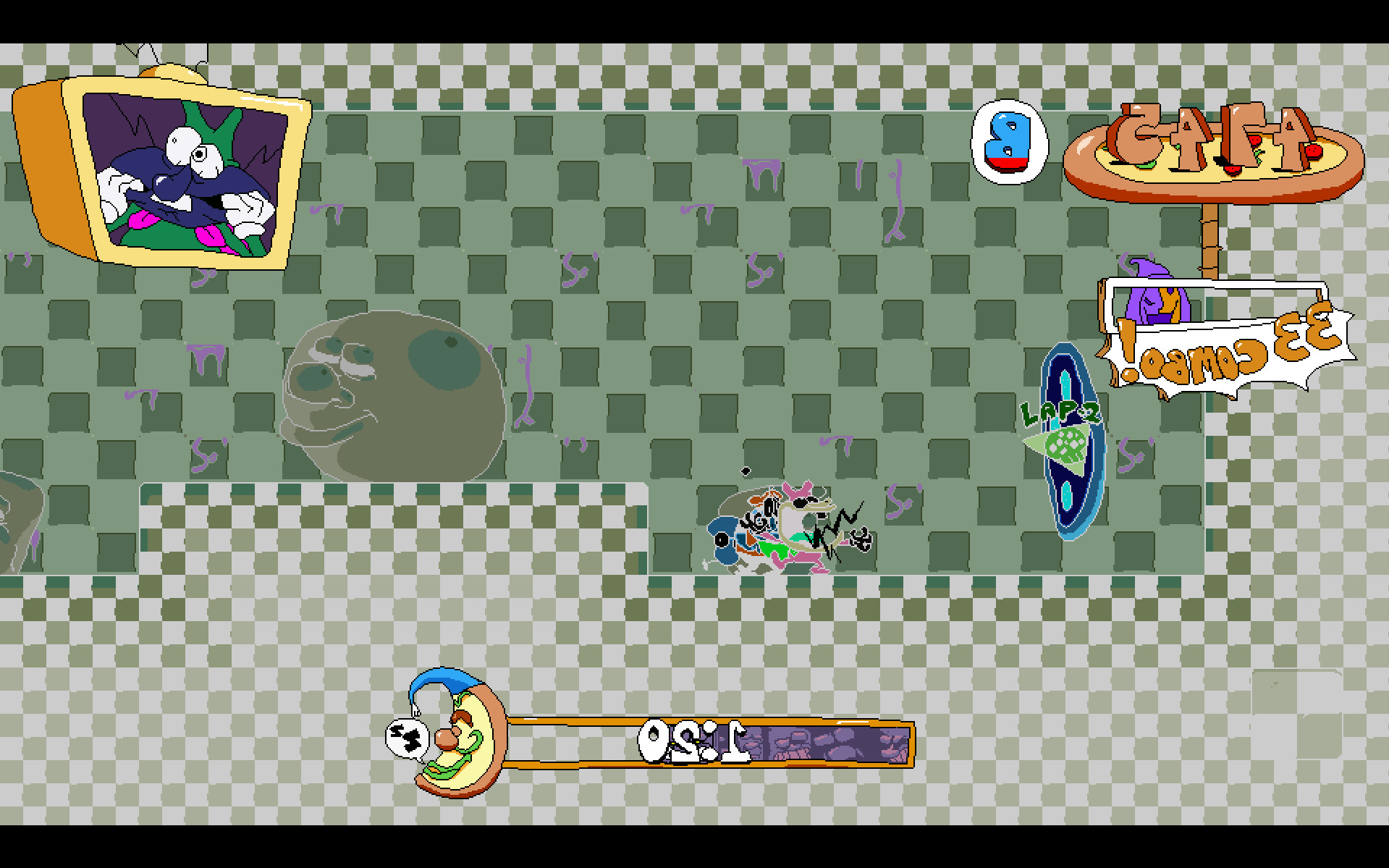 the yoise in za lap minus Mod for Pizza Tower | PT Mods