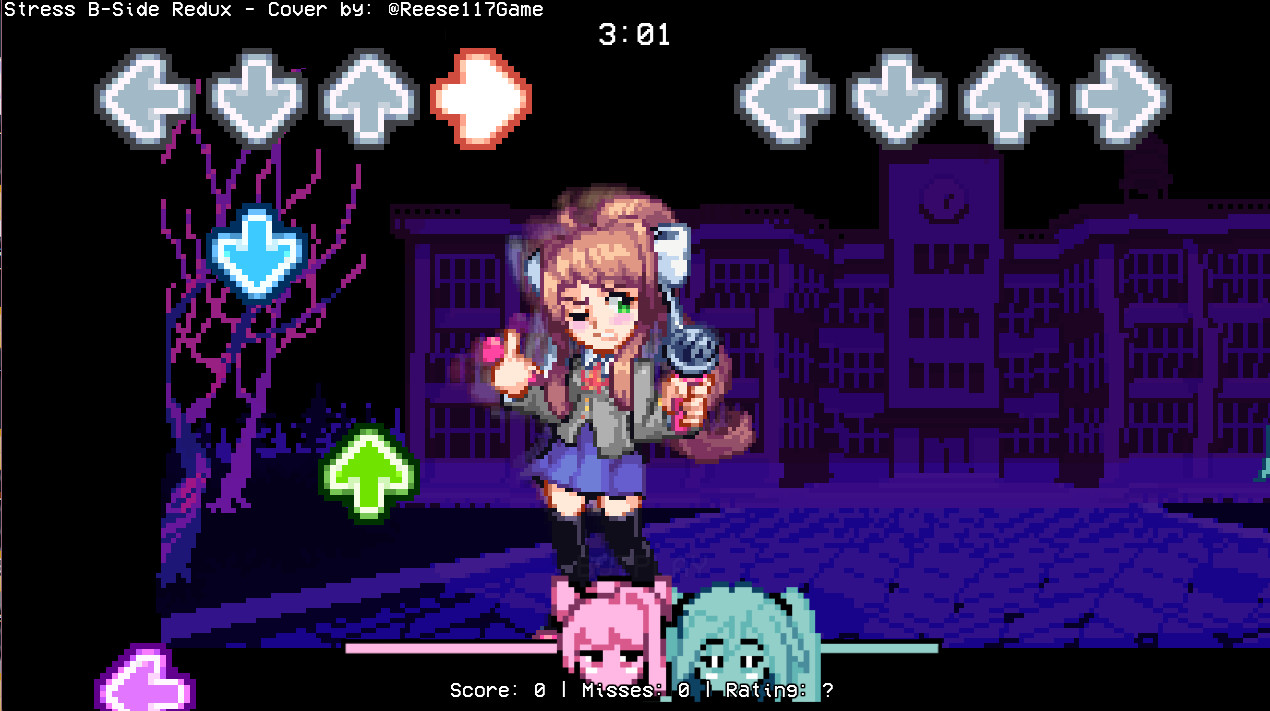 Stress B-Side Monika and Miku Mod for Friday Night Funkin' | FNF Mods