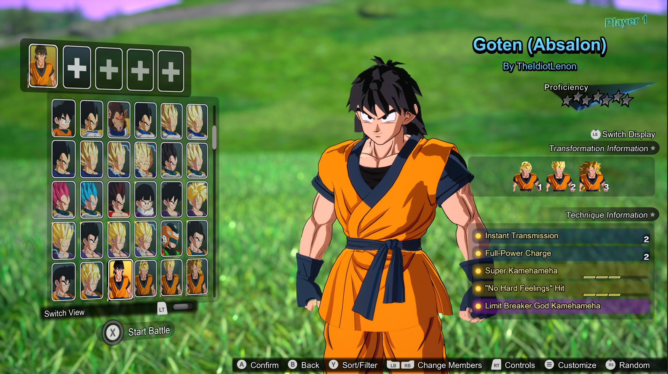 Absalon Goten Mod for Dragon Ball: Sparking! ZERO | DBSZ Mods