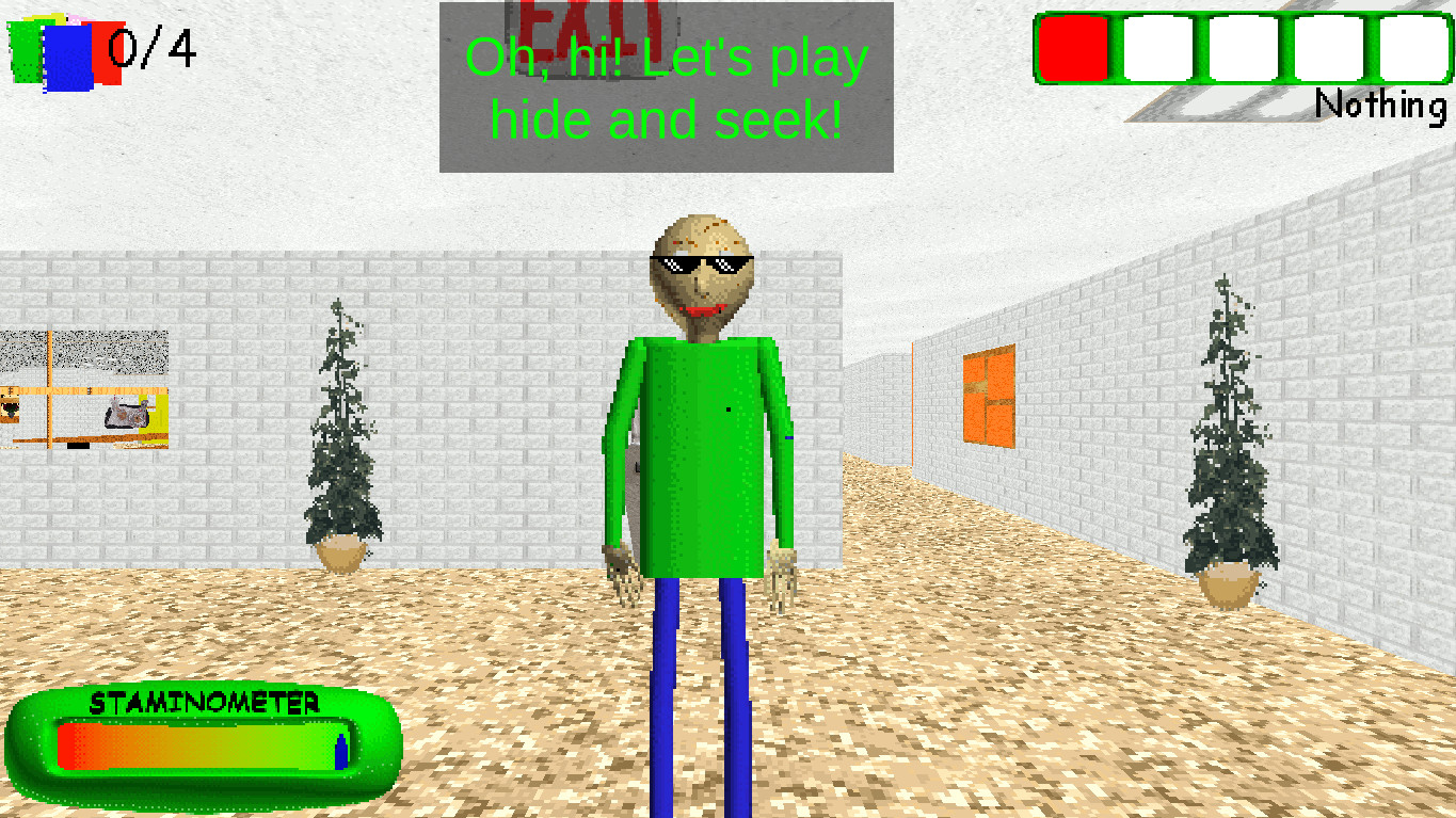 (0.11.X) Baldi With Cool Sunglasses Mod for Baldi's Basics | Baldi Mods