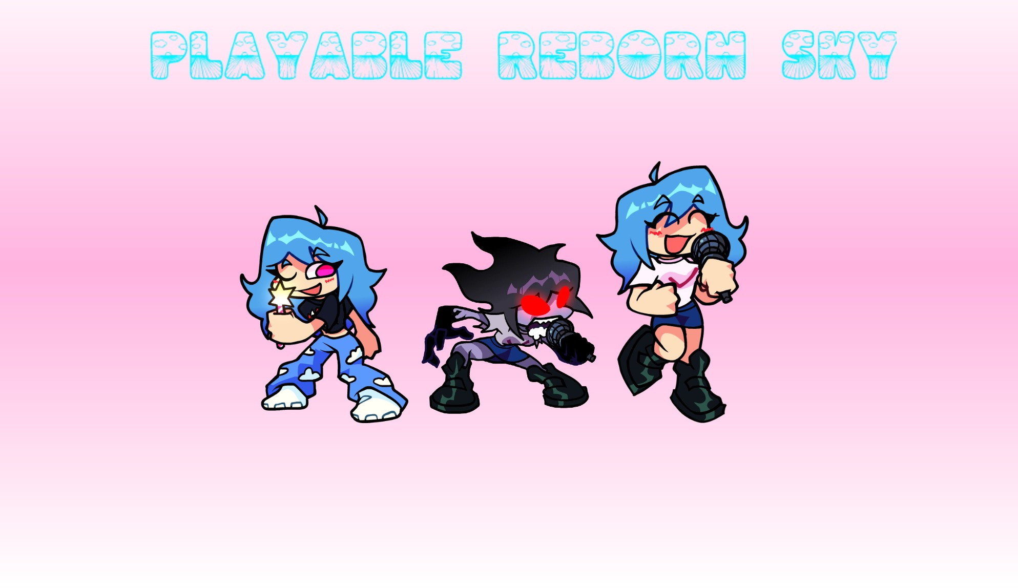 Playable Reborn Sky Mod for Friday Night Funkin' | FNF Mods