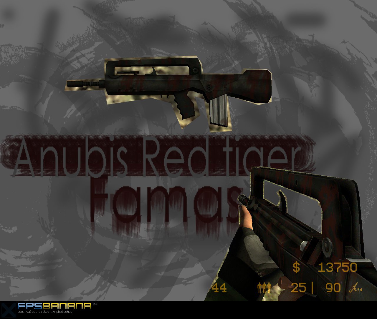 Red Tiger Famas Mod for Counter-Strike: Source | CS:S Mods