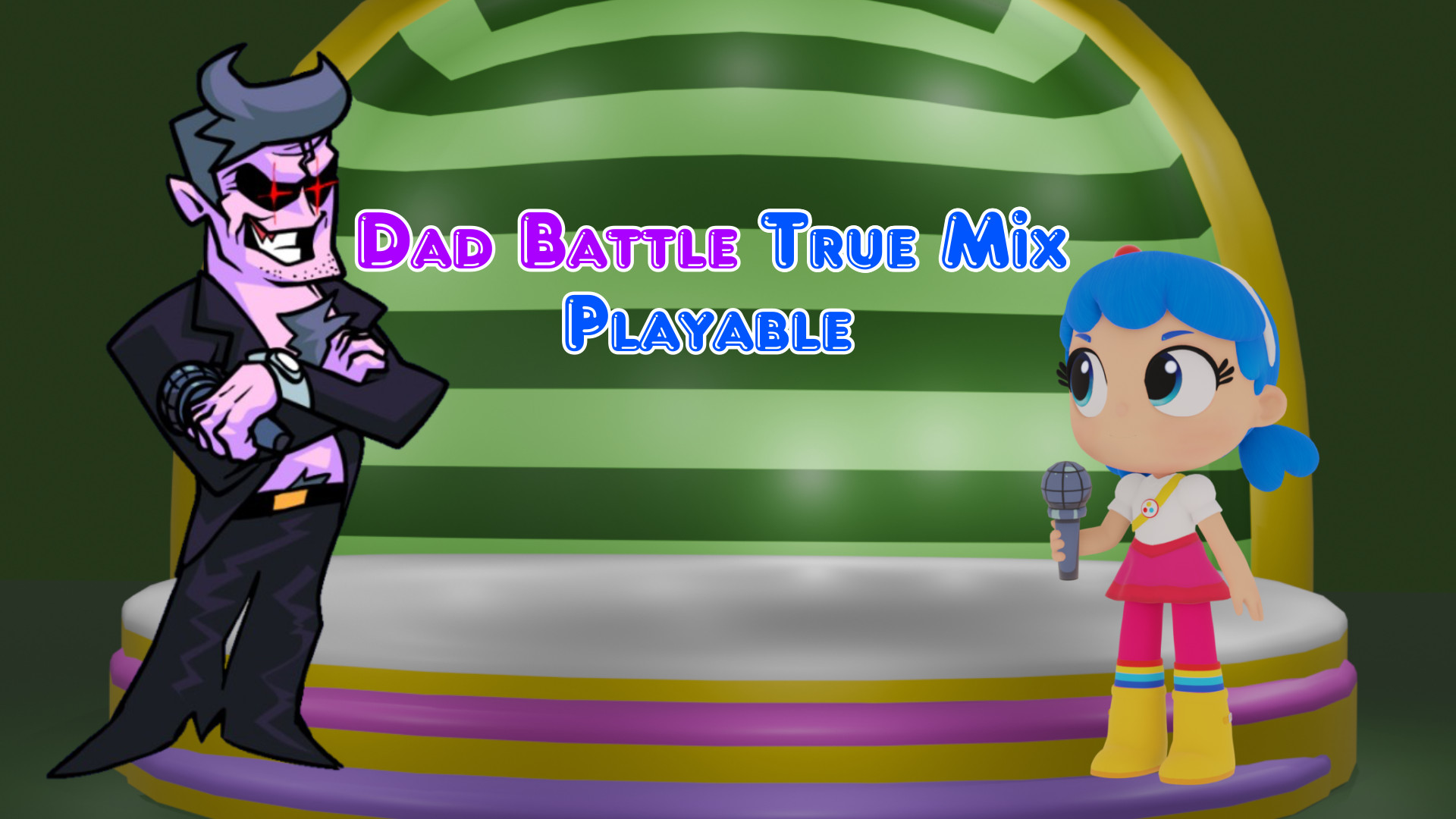 Dad Battle True Mix Playable Mod for Friday Night Funkin' | FNF Mods