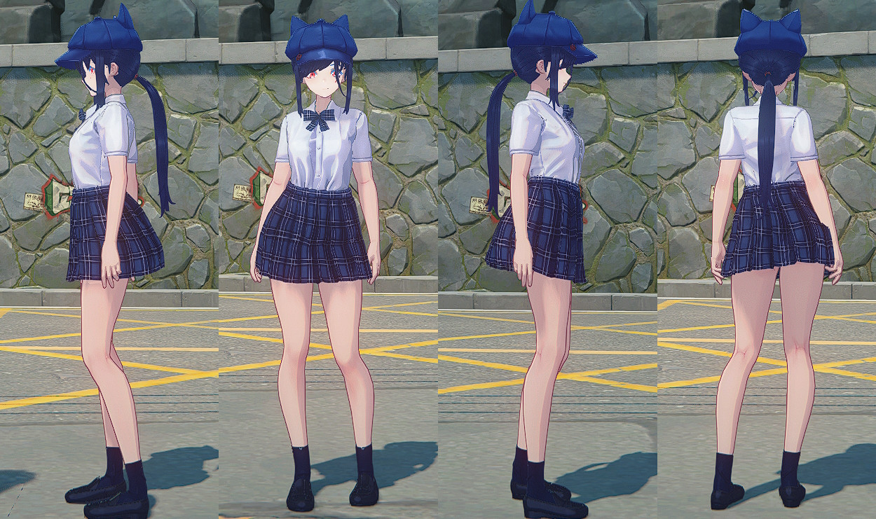Belle - Miside Cappie JK Uniform Mod for Zenless Zone Zero | ZZZ Mods