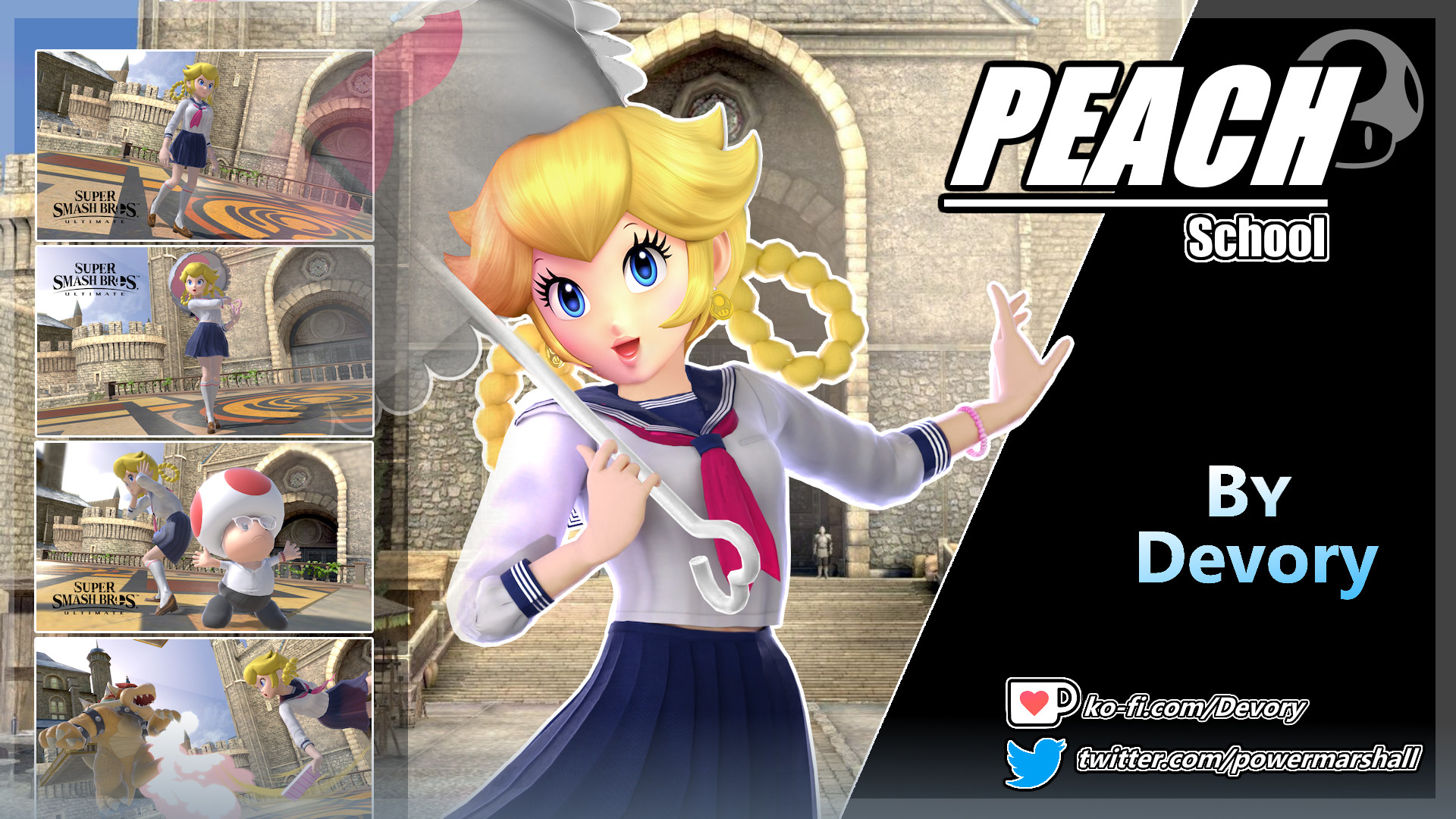 School Peach Mod for Super Smash Bros. Ultimate | SSBU Mods