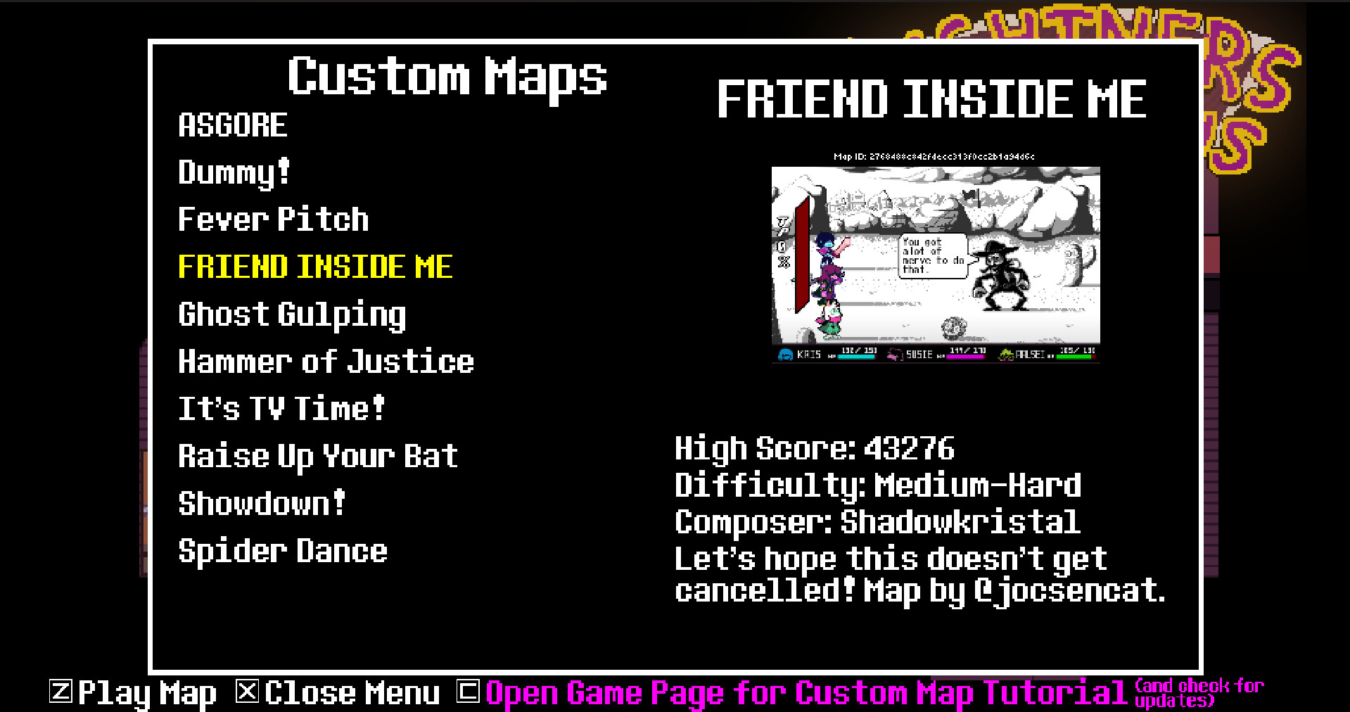 FRIEND INSIDE ME Mod for Deltarune: Lightners Live Plus | D:LLP Mods