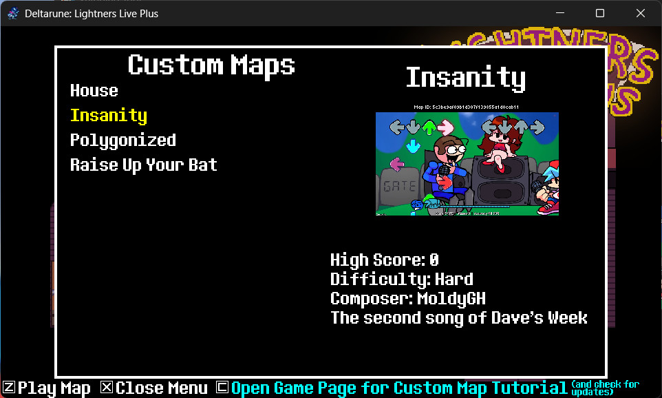 Vs. Dave and Bambi Maps Mod for Deltarune: Lightners Live Plus | D:LLP Mods