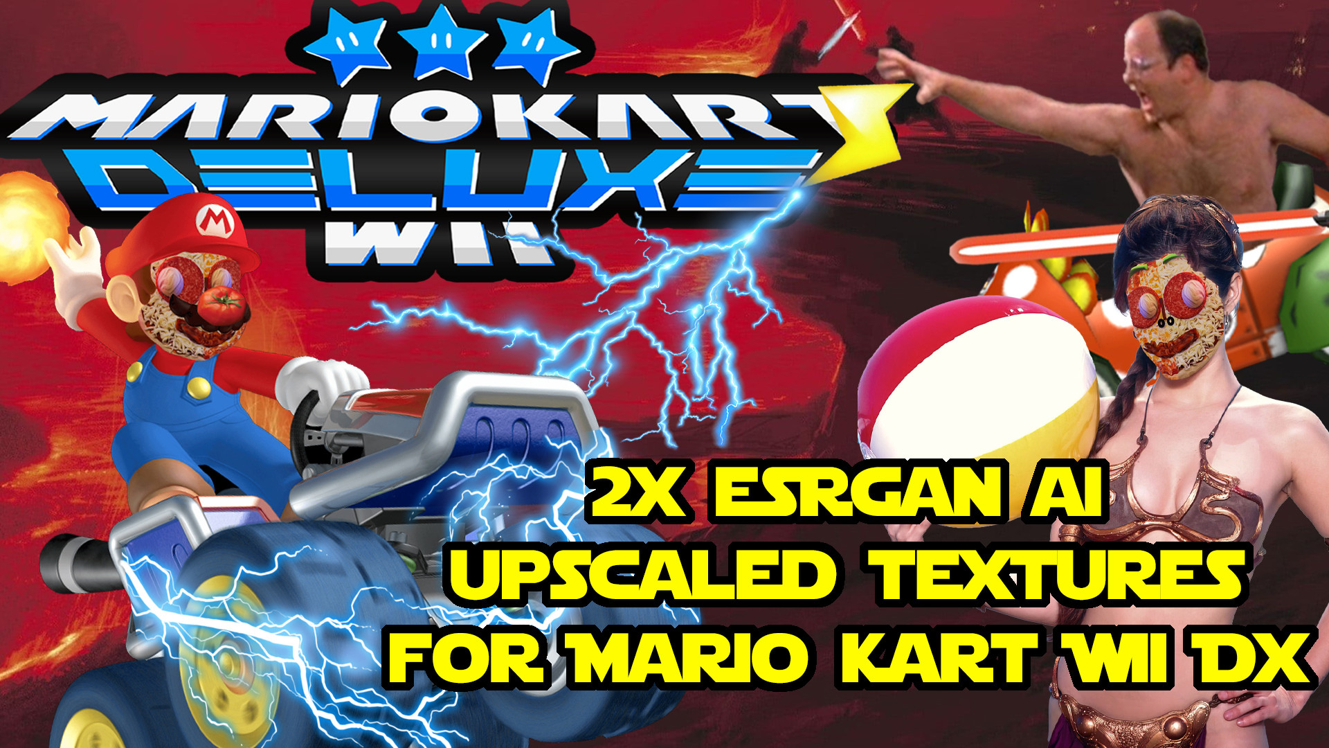 2X A.I. Upscaled Textures for MK Wii Deluxe Online Mod for Mario Kart ...