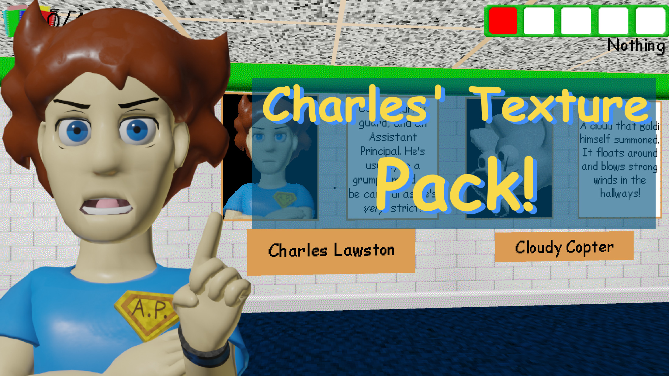 Charles' Texture Pack Mod! Mod for Baldi's Basics | Baldi Mods